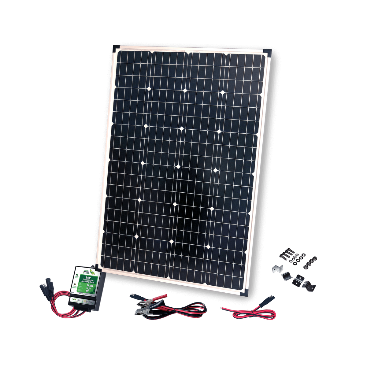 110 Watt Solar Panel by Nature Power with an 8 Amp Charge Controller ...