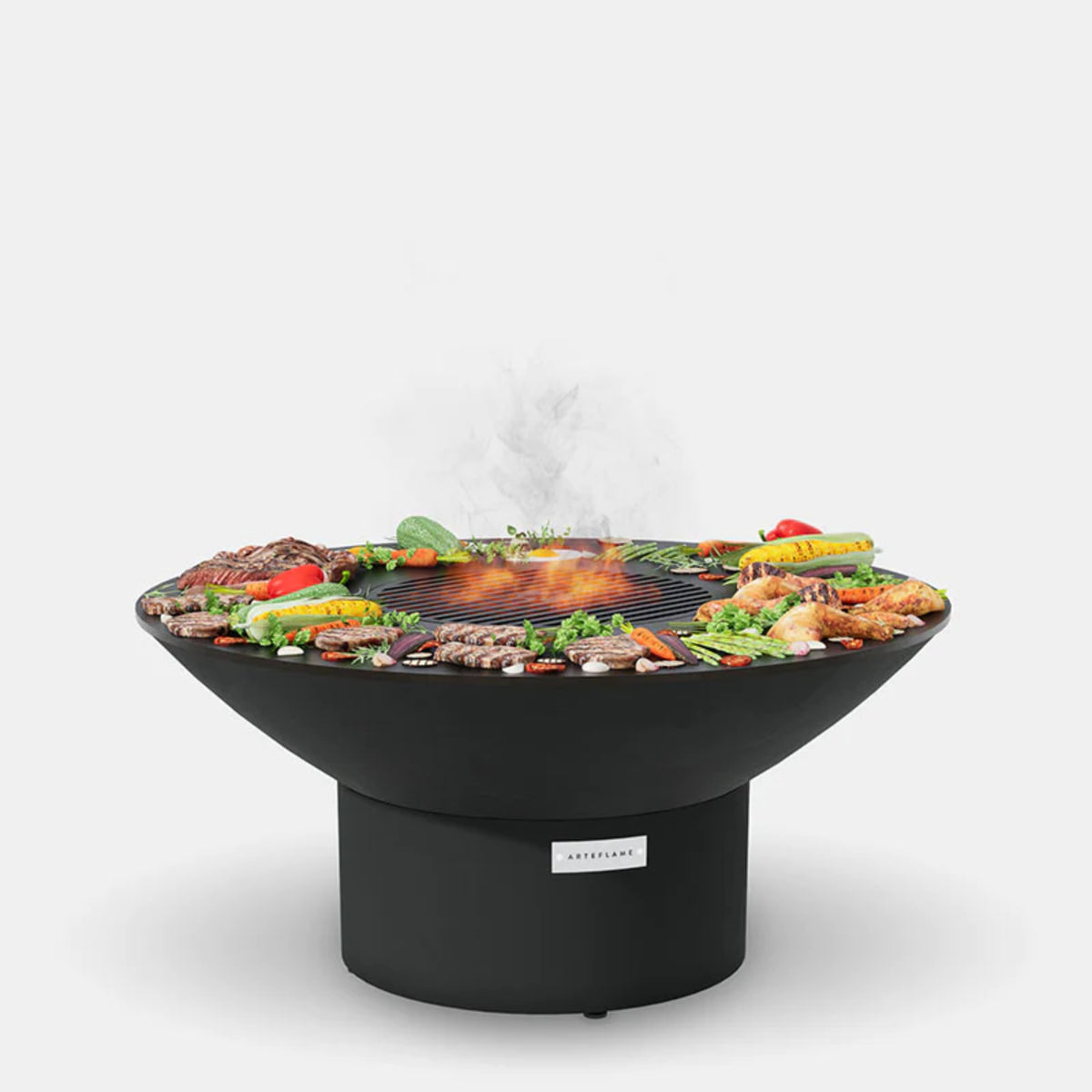 Arteflame 40 Black Label Grill - Low Round Base — Lusso Home Designs