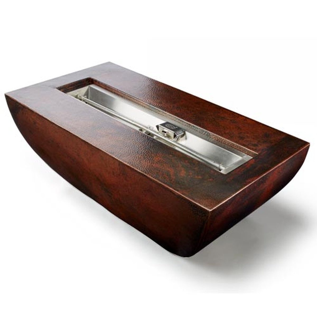 HPC Fire Phoenix Copper Fire Bowl with Linear Trough Design and Electr ...
