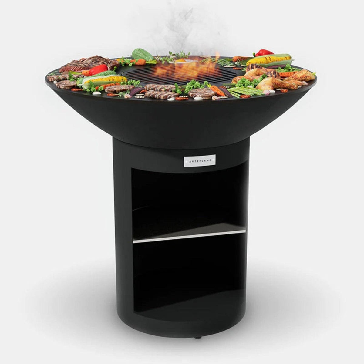 Arteflame 40 Black Label Grill With Grill Grate And Seasoning Puck - T ...