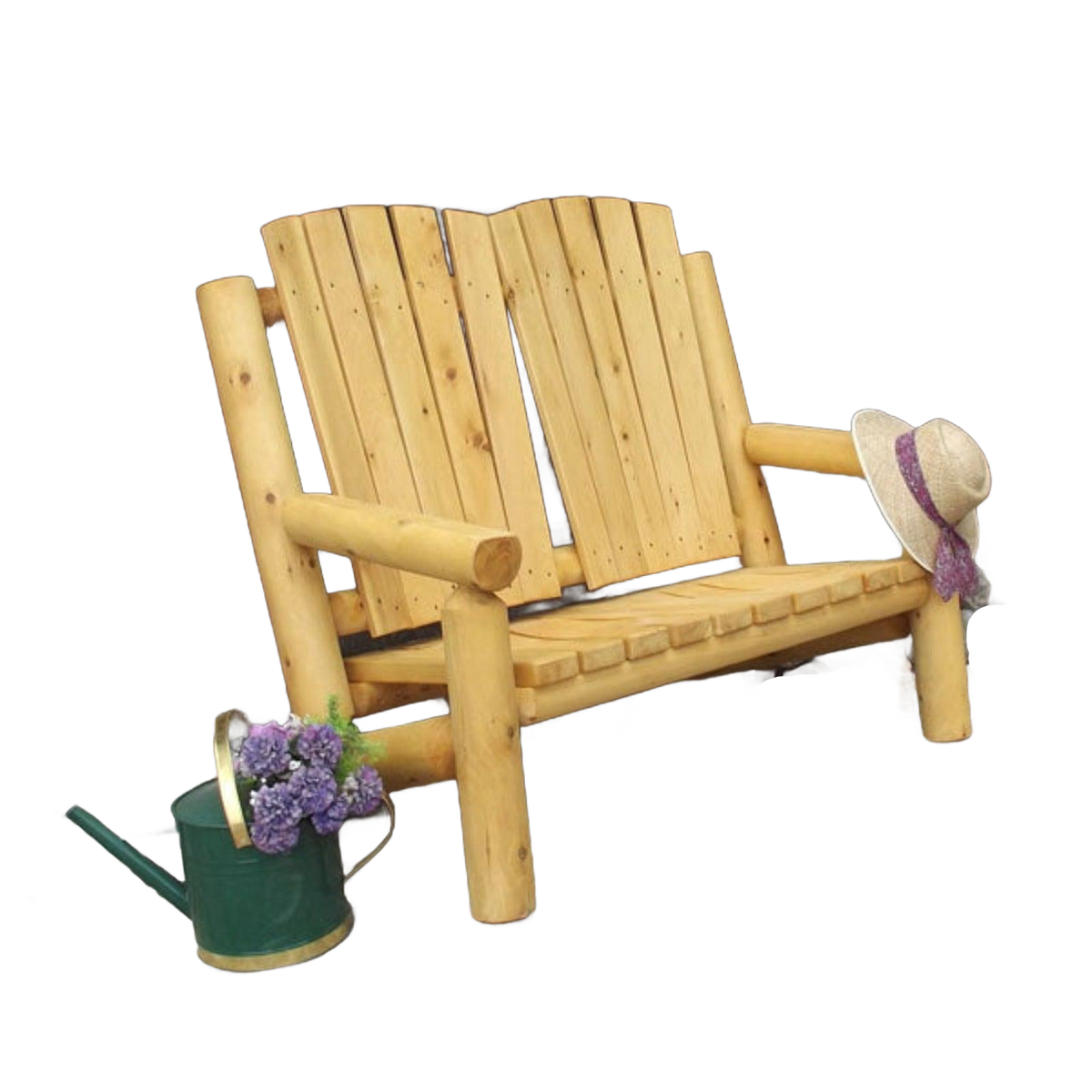 Adirondack Log 2-Seat Bench by Leisurecraft — Lusso Home Designs