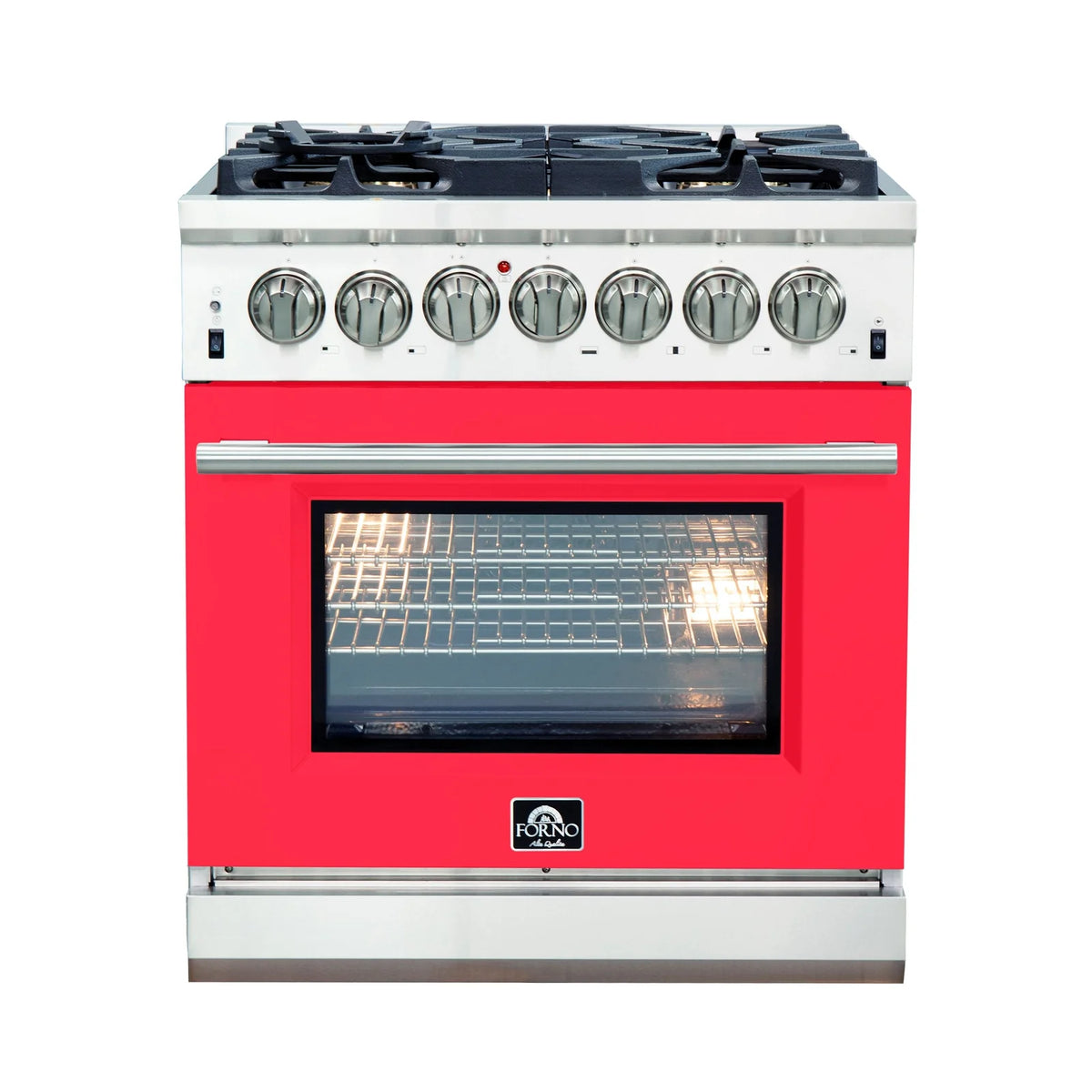 FORNO Capriasca 30" 4.32 cu. ft. Dual Fuel Range with 5 Italian Burner ...