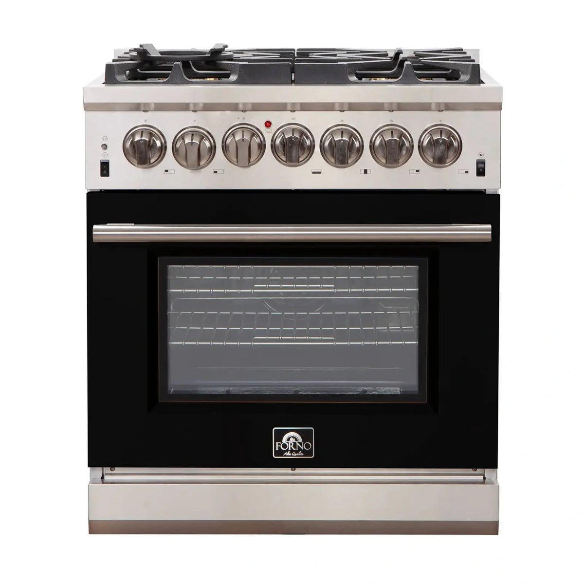 FORNO Capriasca 30″ 4.32 cu. ft. Gas Range with 5 Italian Burners in B ...