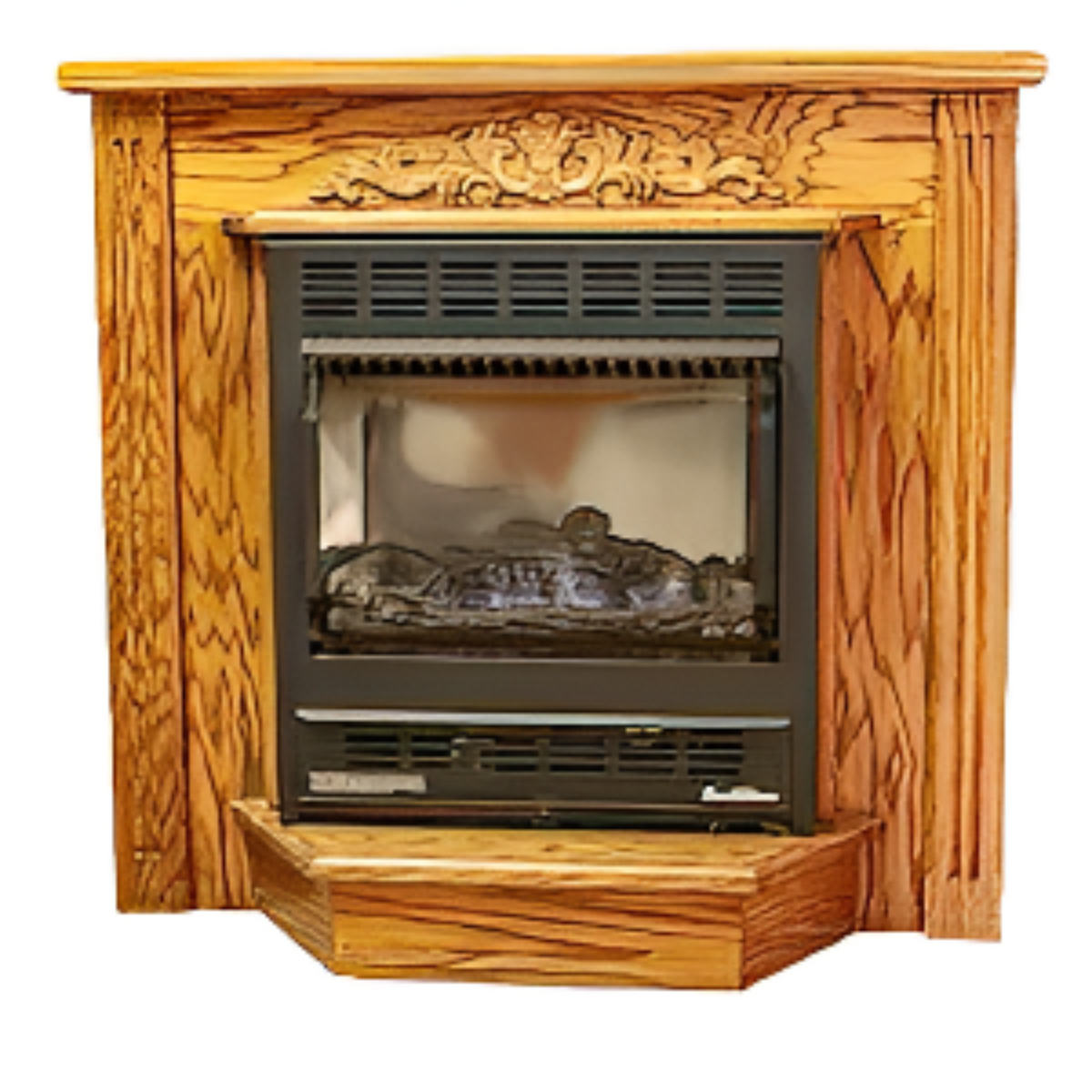 Buck Stove 1127 Deluxe Mantel in Light Oak Finish — Lusso Home Designs