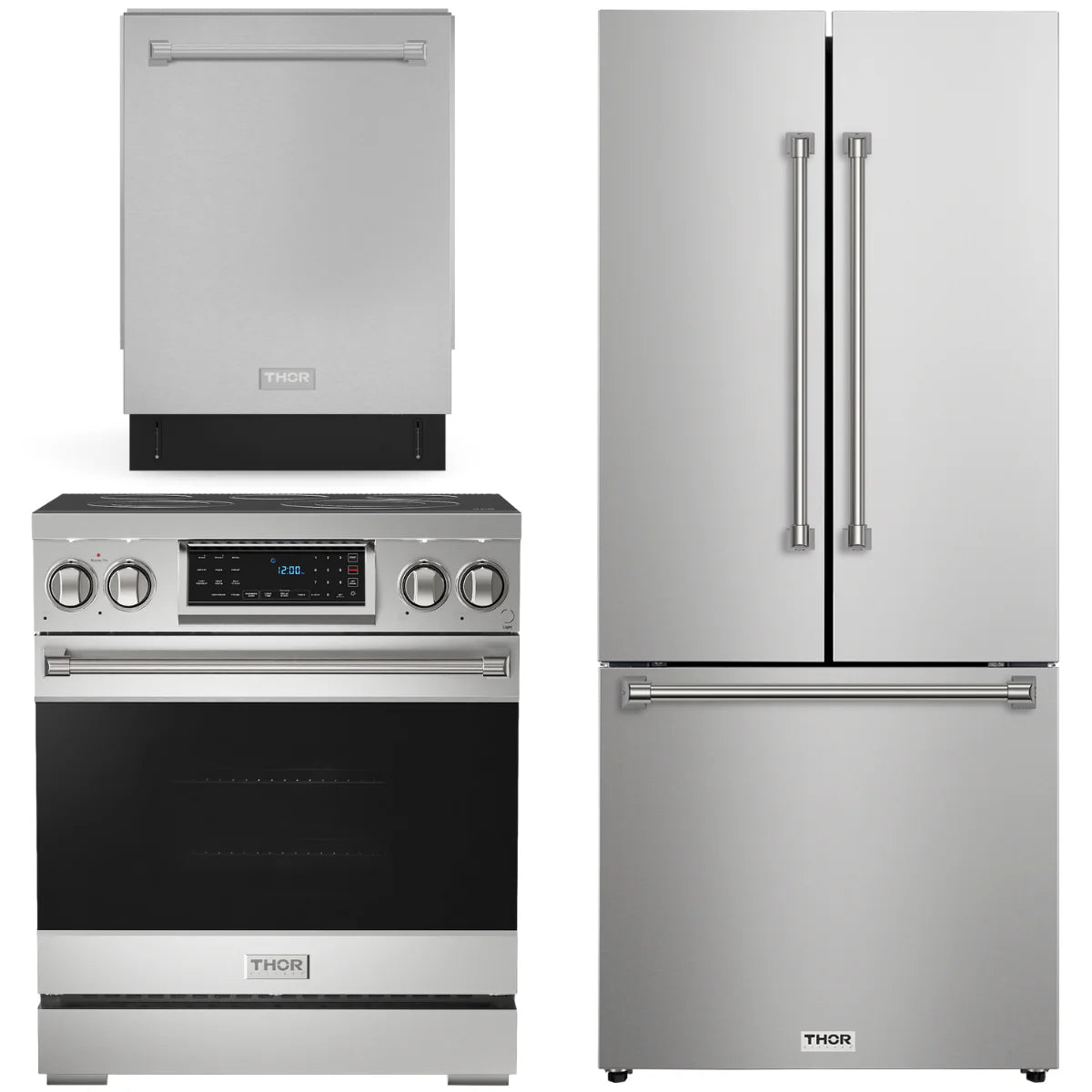 Gordon Ramsay by THOR Kitchen Package - 30" Electric Range, 30" Refrig ...