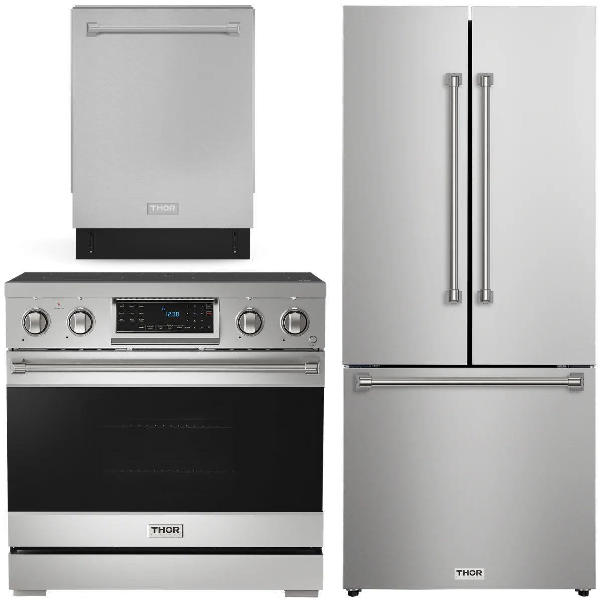 Gordon Ramsay by THOR Kitchen Package - 36" Electric Range, 30" Refrig ...