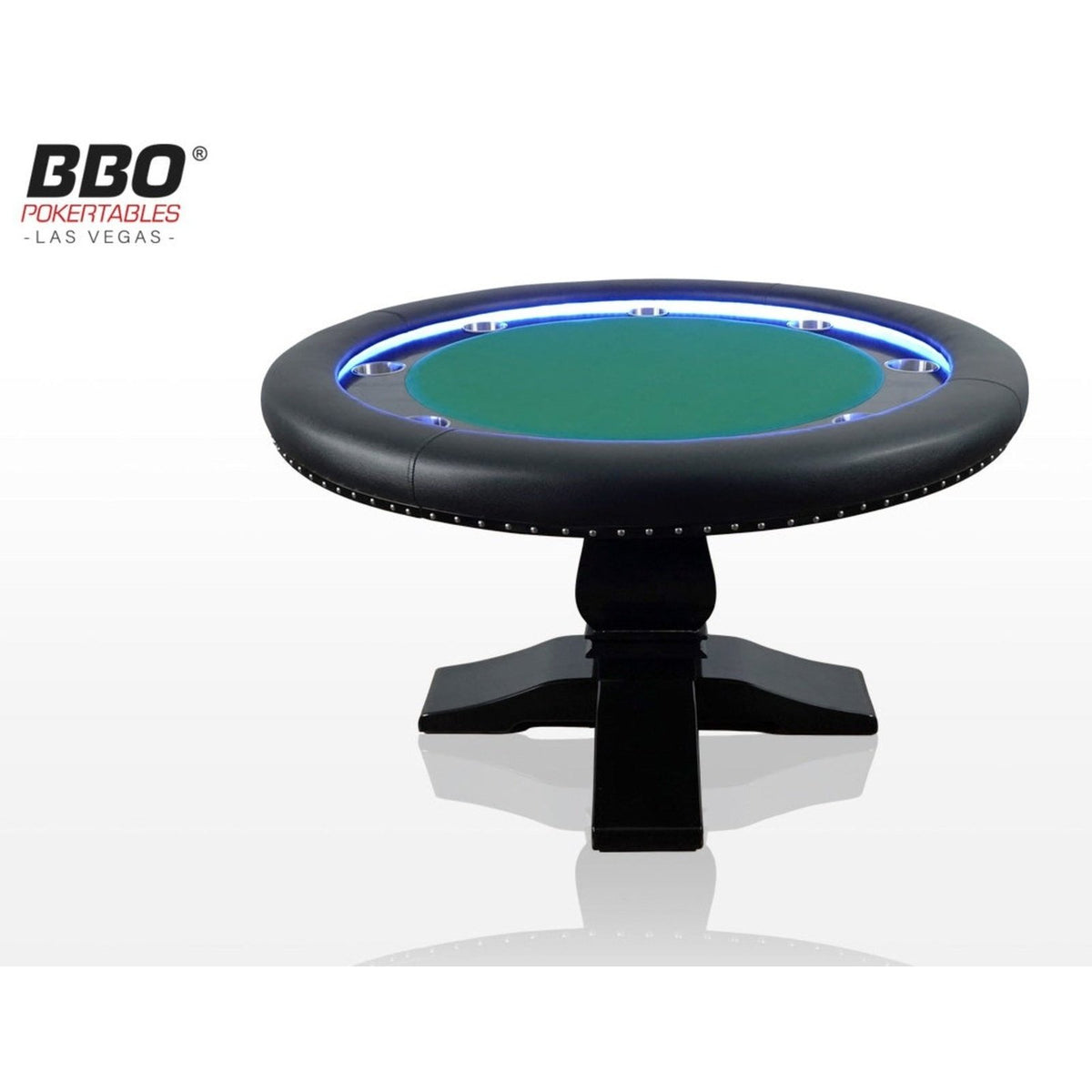 Ginza LED Round Poker Table from BBO Poker Tables — Lusso Home Designs